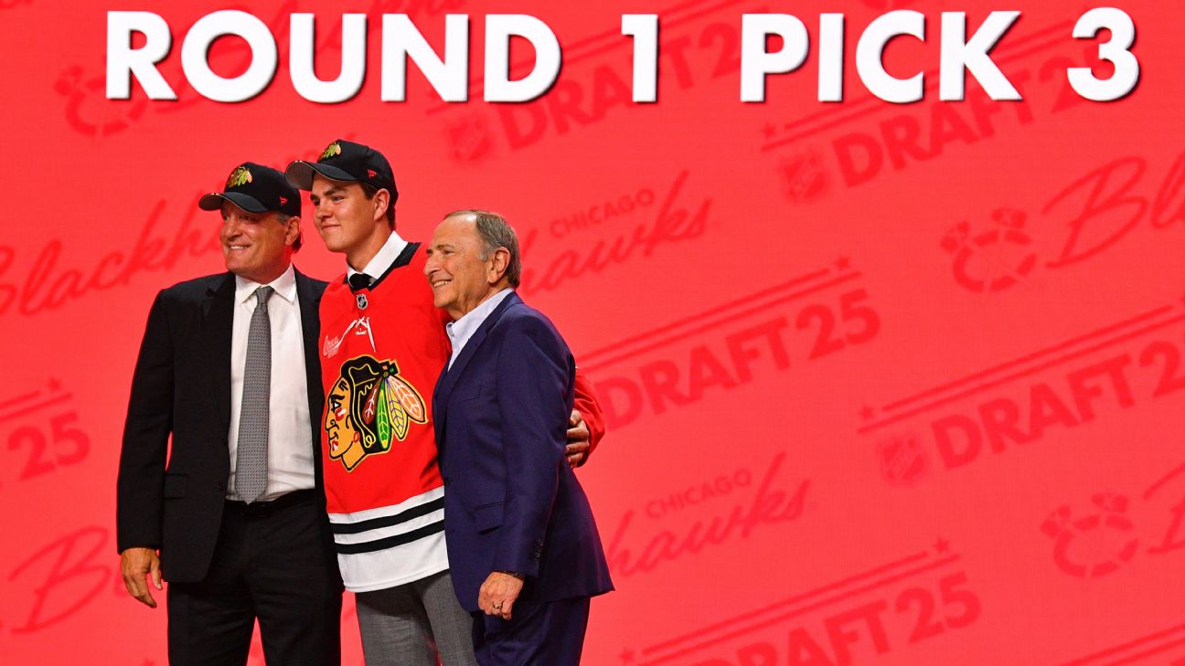 Blackhawks reach entry-level deal with No. 3 pick Anton Frondell - ABC7 Chicago