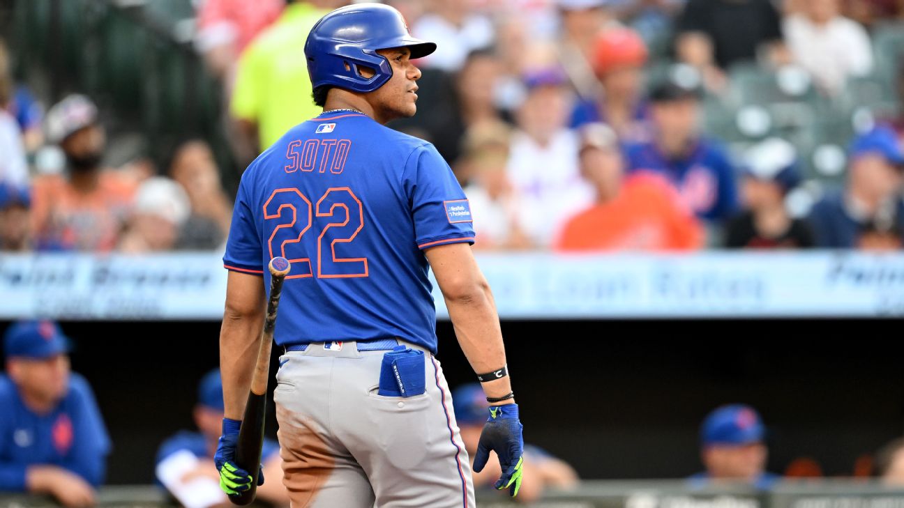 Mets' Juan Soto out of lineup after fouling ball off foot - ABC7 New York