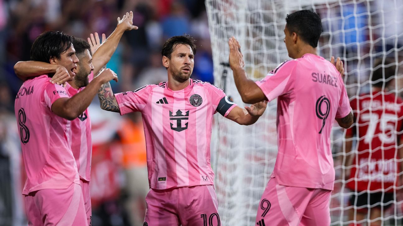 Messi's 6th brace in 7 games seals Miami's rout of Red Bulls - ABC7 New ...