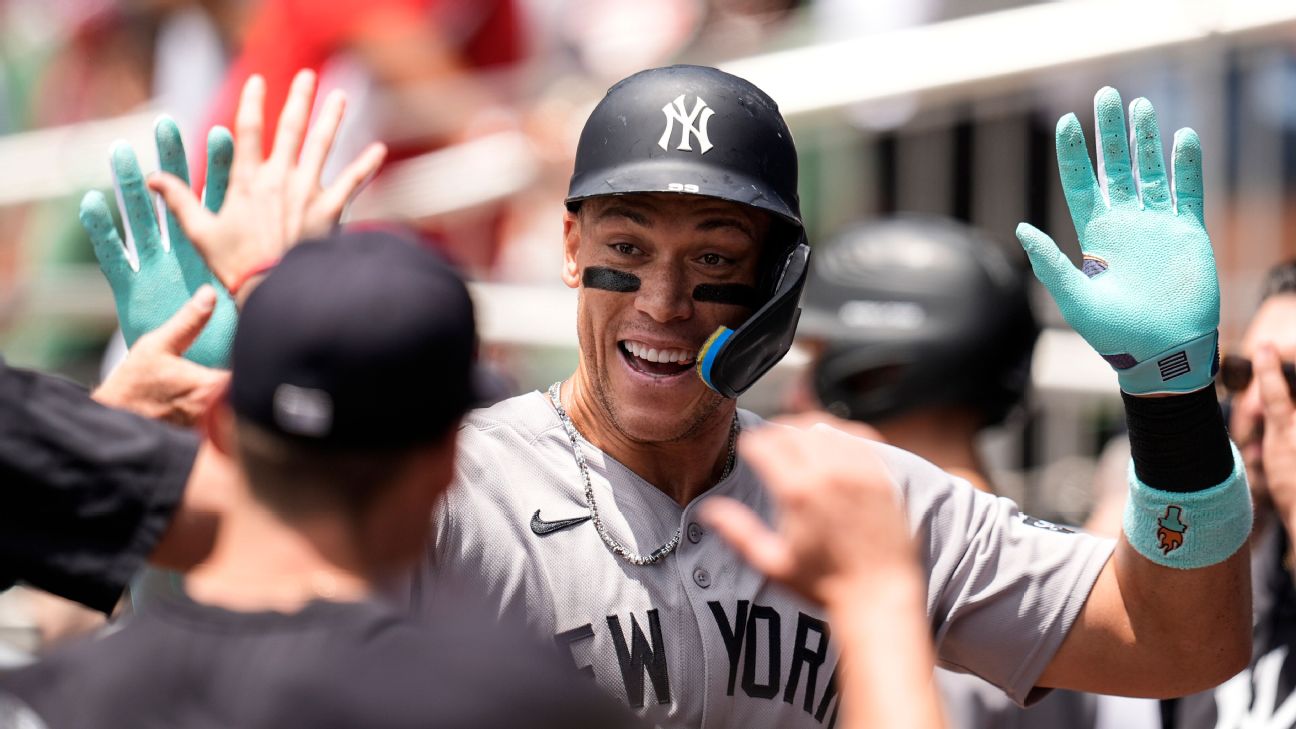 Aaron Judge ties Alex Rodriguez on Yankees' all-time HR list - ABC7 New York