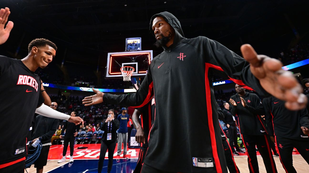 NBA star forward Kevin Durant to wear No. 7 with Houston Rockets, team ...