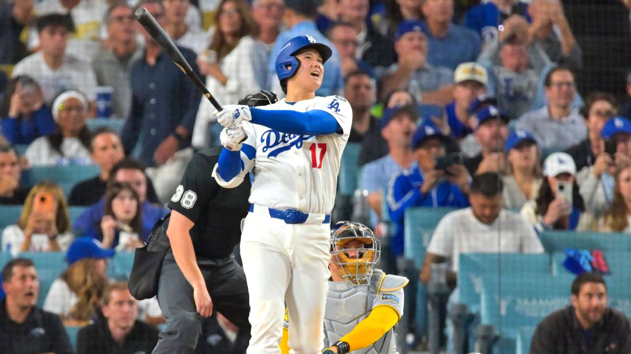 Ohtani's 3-HR, 10-K gem sparks Dodgers' NLCS sweep of Brewers - ABC7 ...