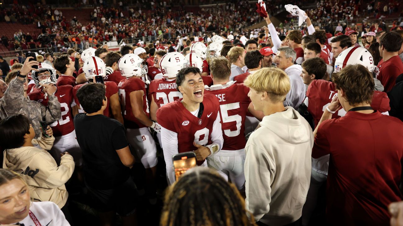 Stanford fined $50K by ACC for fans on field after win vs. FSU - ABC7 ...
