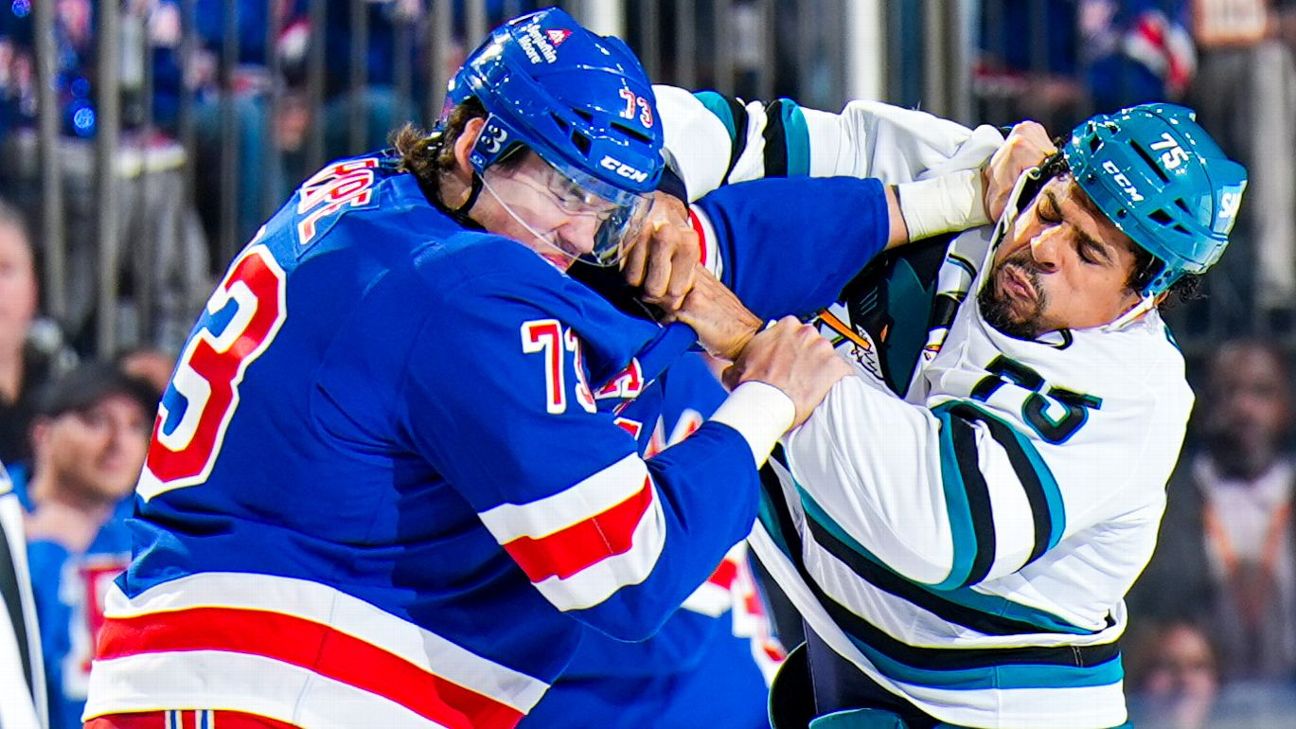 Rempe, Reaves trade haymakers early in Sharks' overtime win - ABC7 New York