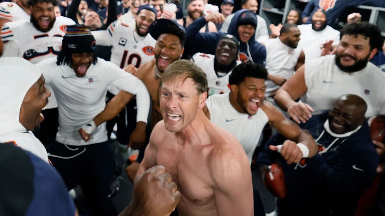 Bears HC Ben Johnson reflects on going shirtless to trigger hot dog ...