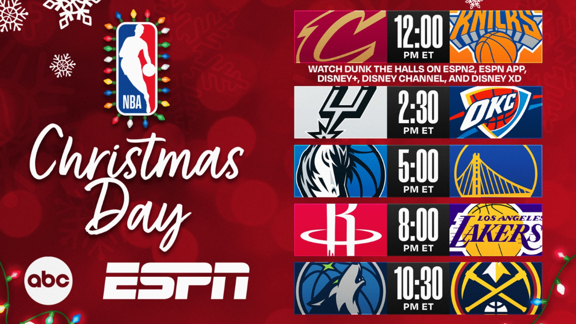 NBA Christmas games: 2025 ESPN schedule, history, stats - ABC7 San ...
