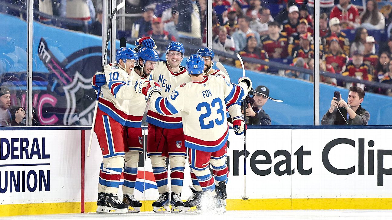 Rangers beat Panthers in NHL's first outdoor game in Florida - ABC7 New ...