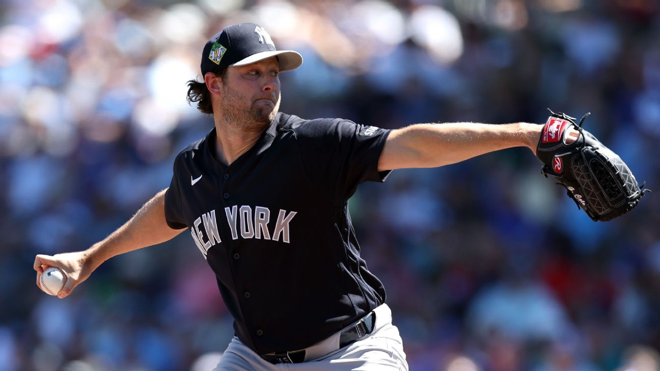 Yankees' Gerrit Cole strikes out 3 in final spring training test - ABC7 ...