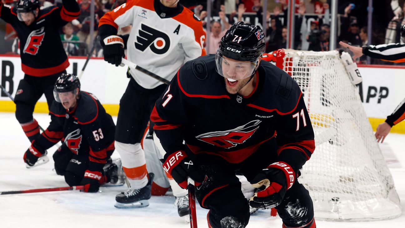 Hurricanes beat Flyers on Taylor Hall's OT goal for 2-0 lead - 6abc ...