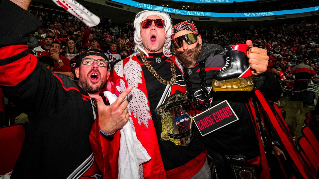 Carolina Hurricanes fans bring college football vibe to NHL playoffs ...