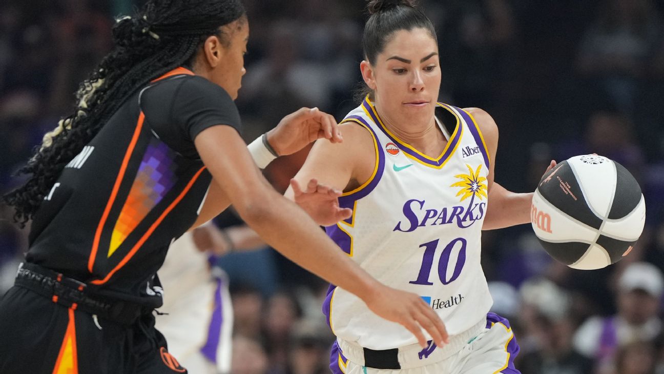 Kelsey Plum, Kahleah Copper author dueling 40-point games - ABC7 Los ...