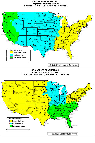 ESPN.com - TVLISTINGS - ABC Regional Coverage Map